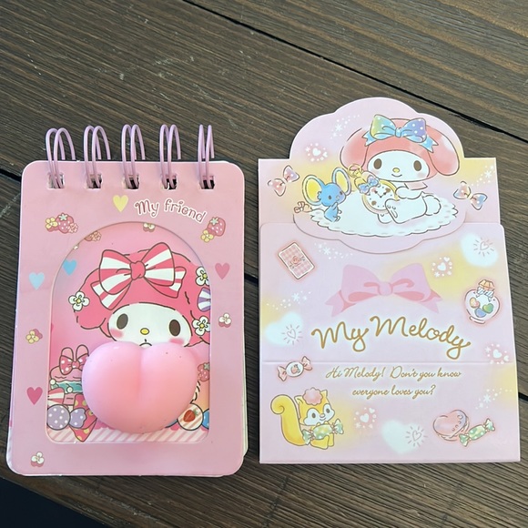 Sanrio | Accessories | My Melody Note Pad And Post It Set | Poshmark